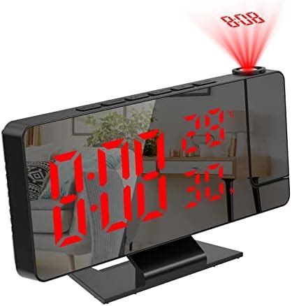 Oqimax Projection Alarm Clock Alarm Clocks Bedside Clock With 180