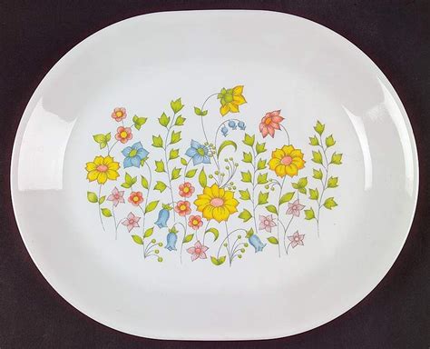 Meadow Corelle 12 Oval Serving Platter By Corning Corelle Serving