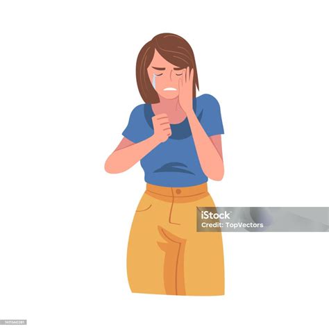 슬픔과 슬픔에서 울고 흐느끼는 우는 여자 캐릭터 슬프고 화가 난 벡터 일러스트 레이 션 감정에 대한 스톡 벡터 아트 및 기타 이미지 감정 따르기 마음이 산란해진