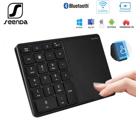 SeenDa G Bluetooth Keyboard Numeric Keypad Rechargeable Keys Wireless Digital Number