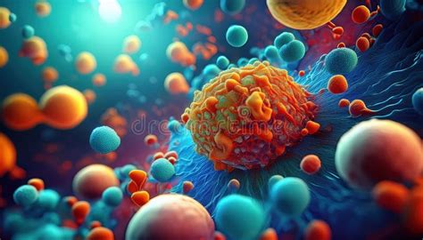 Exploring Complex Cellular Structures And Interactions Stock Image
