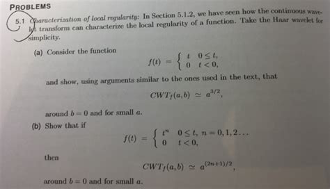 Solved Problems 5 1 Characterization Of Local Regularity In