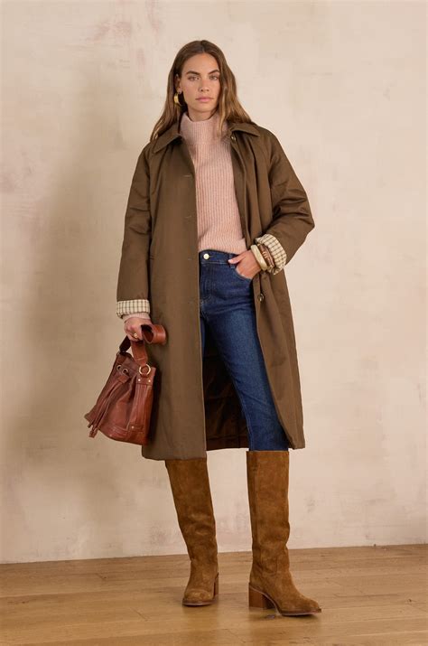 Trench En Coton Driss Femme Kaki Maison 123