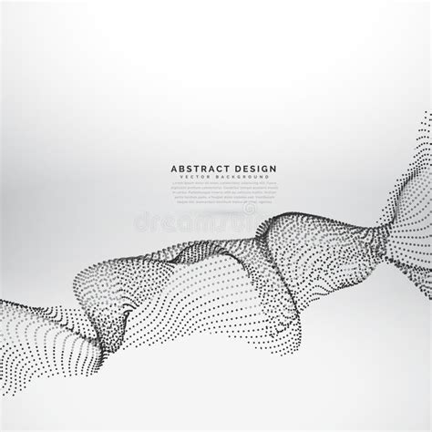 Abstract Particle Dynamic Wave Vector Background Stock Vector