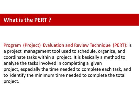 Program Evaluation Review Technique Pert PPT