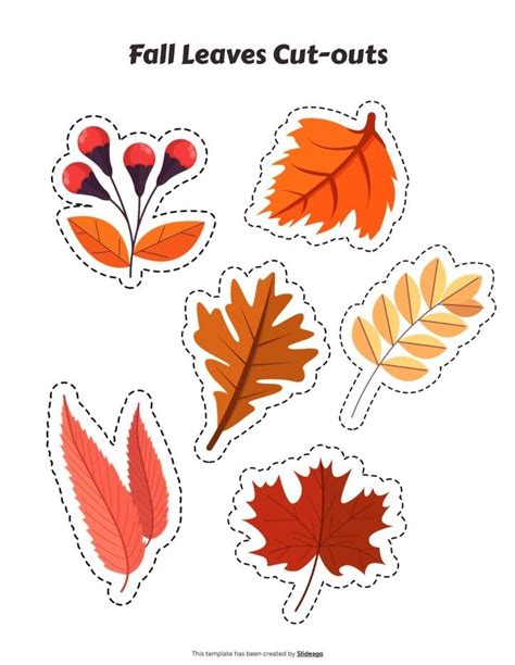 Fall Leaves Cut Outs Template