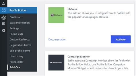extend bbpress user profile with bbpress add on for profile builder pro