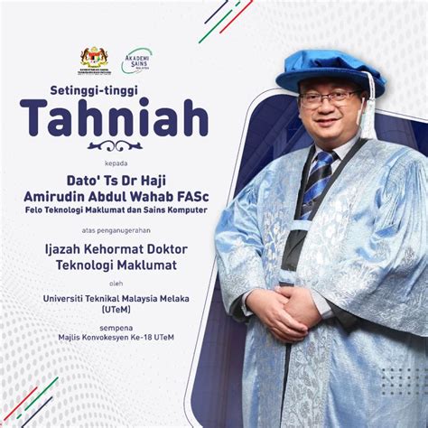 Congrats Datuk Amiruddin Hazami Habib