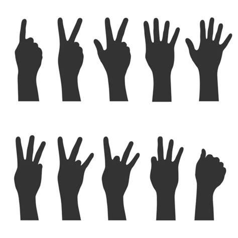 Counting Fingers Vector Images Depositphotos