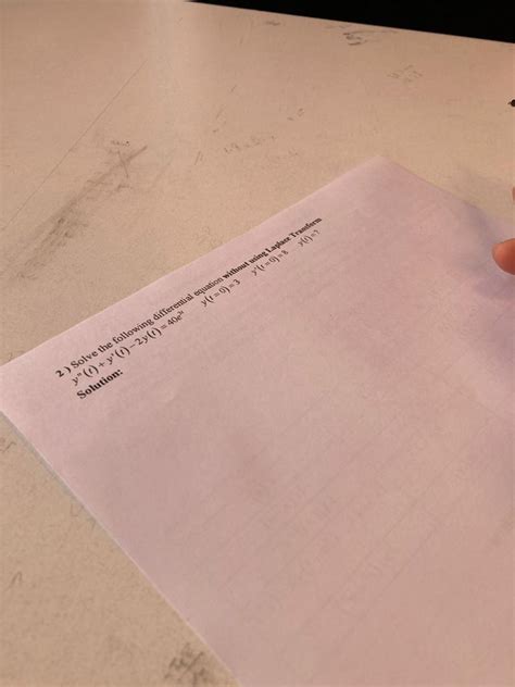 Solved Solve The Following Differential Equation Without Chegg