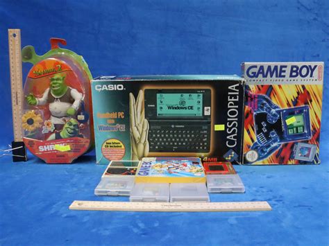 Lot Casio Cassiopeia Handheld Pc Shrek Boxed Figure Toy Nintendo