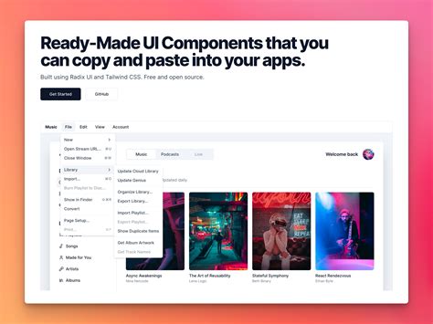 shadcn ui dashboard sell online gbu