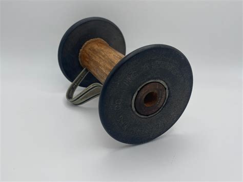 Mid Century Original Wooden Silk Spool Blue Bird Silk Manufacturing Company