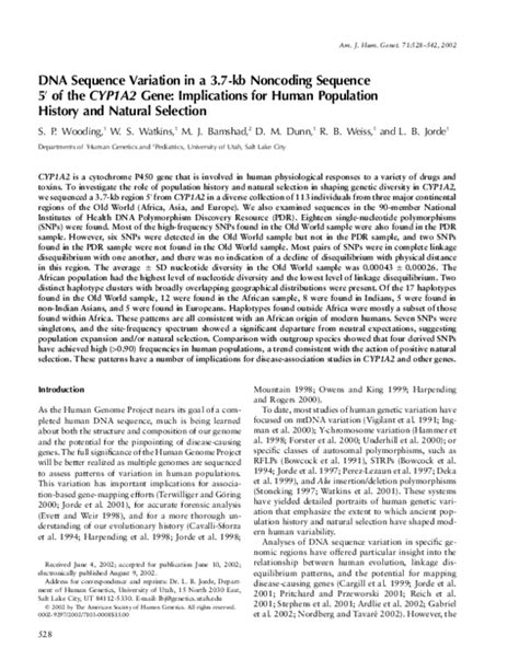 Pdf Dna Sequence Variation In A 37 Kb Noncoding Sequence 5′ Of The