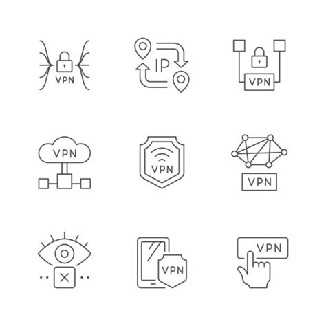 Computer Line Icon Set Device Symbols Collection Vector Image