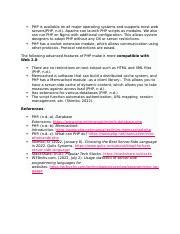 DF3 Docx PHP Is Available On All Major Operating Systems And Supports Most Web Servers PHP N D