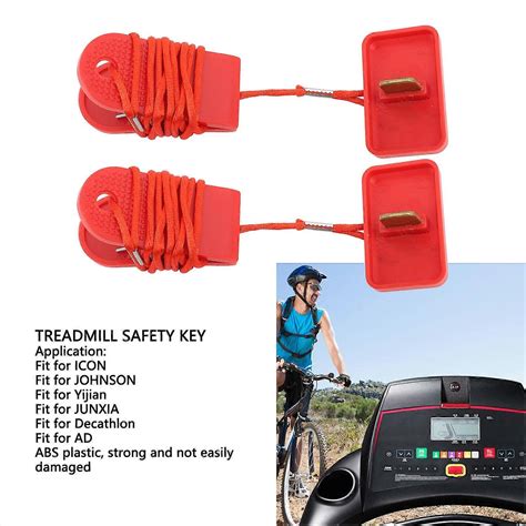 2PCS Treadmill Safety Key Emergency Stop Switch Exercise Running Machine Security Lock Key For