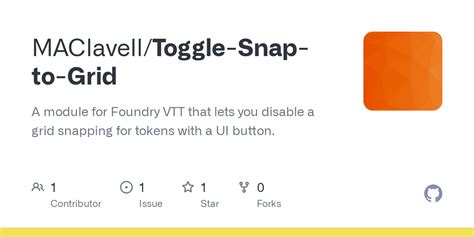 Github Maclavell Toggle Snap To Grid A Module For Foundry Vtt That