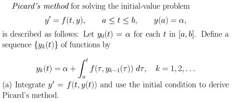 solved a picard s method for solving the initial value