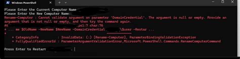Powershell Rename Computer Not Working After Upgrading To Windows 11