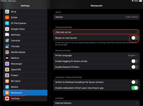 Changing The Alternate Server On The Lightspeed App Lightspeed Restaurant Pos O Series