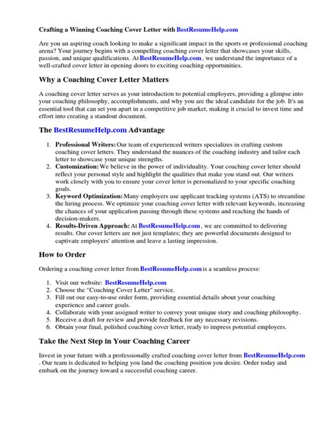 Coaching Cover Letter Download Free Pdf Résumé Mentorship