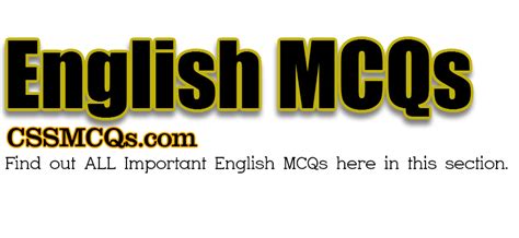 CSS English Online Entry Test MCQs With Answers CSS MCQs