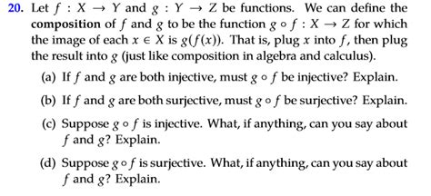 Solved 20 Let F X Y And G Y Z Be Functions We Can Chegg Com