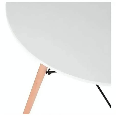 Kit Mesa Jantar Eiffel 80cm Branca E 4 Cadeiras Charles Eames Nude