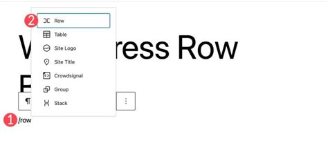 how to use the wordpress row block