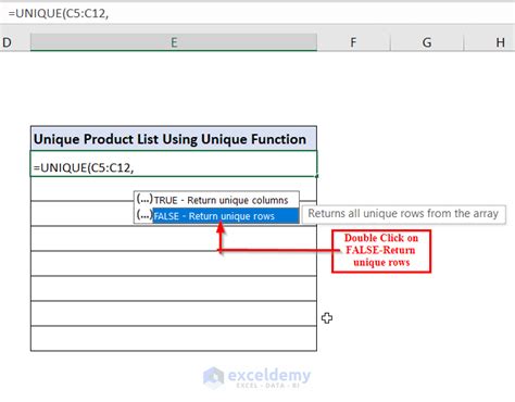 how to extract unique items from a list in excel 10 methods exceldemy