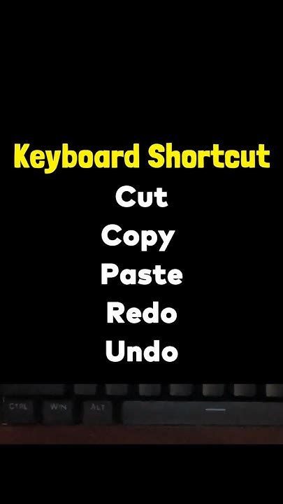 Keyboard Shortcuts You Should Know 13 Cut Copy Paste Redo And Undo