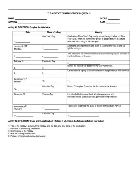 Ccs Tle 9 Pdf Holidays Public Holiday