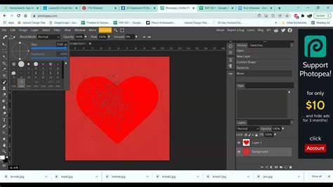 Challenge Photopea Tutorial Loading Adjusting And Installing Brushes Using Shape Tool