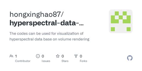 Github Hongxinghao87hyperspectral Data Visualization The Codes Can