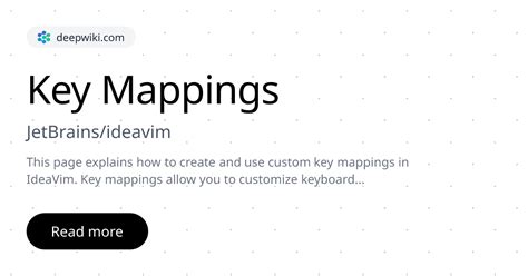 Key Mappings Jetbrainsideavim Deepwiki