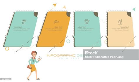 벡터 인포그래픽 디자인 비즈니스 템플릿입니다 프로세스 다이어그램 프리젠테이션 워크플로우 레이아웃 배너 순서도 정보 그래프 스톡에 사용할 수 있습니다 개념에 대한 스톡 벡터