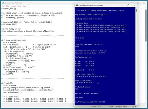 The Wheat Seed Problem Using K Nn Classification With The Scikit Library James D Mccaffrey