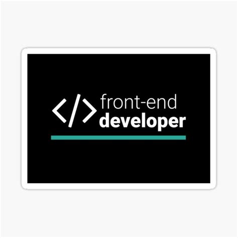Front End Developer Sticker For Sale By Codeweario Redbubble