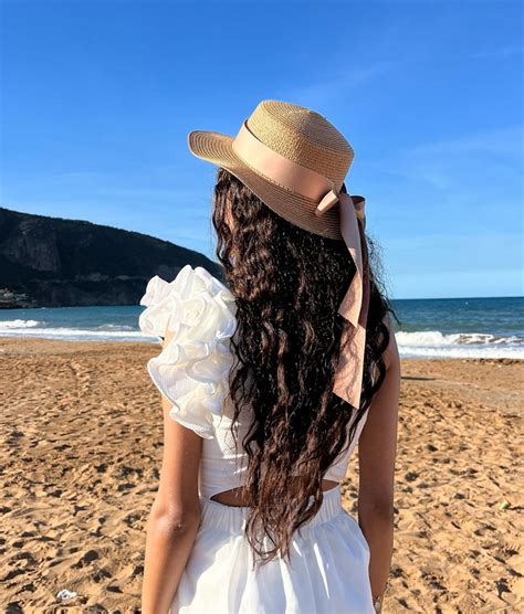 Badu Bg Шапка с кофа Плажни летни сламени шапки за жени Плоска горна лента с панделка Елегантни