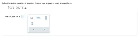 Solved Solve The Radical Equation If Possible Express Your Chegg
