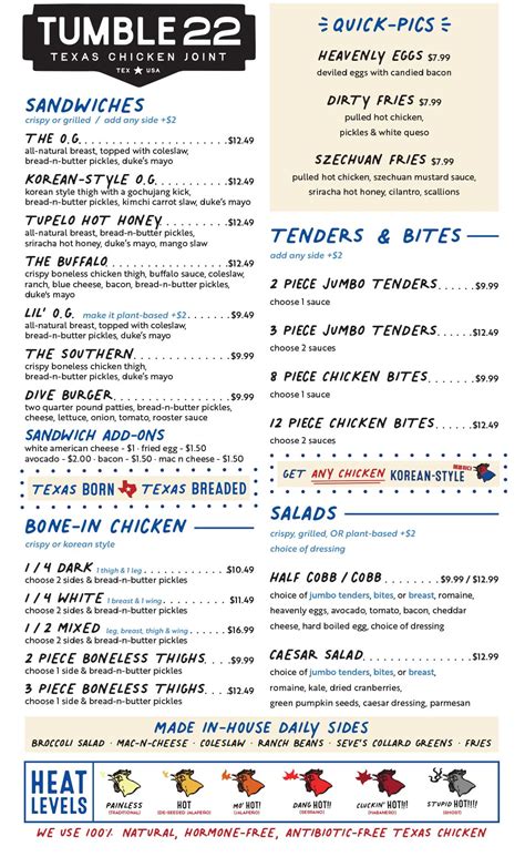 Online Menu Houston Tx Locations