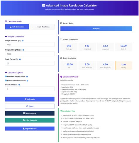 Image Resolution Calculator Scale Print And Optimize Resolution Instantly