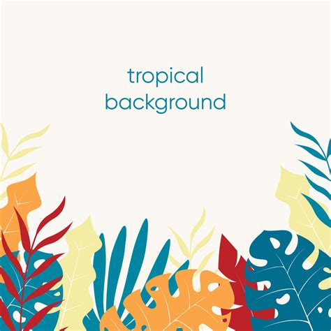 Tropical Leaves Border 13898665 Vector Art At Vecteezy