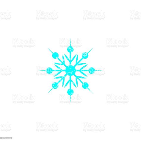 겨울 디자인을위한 크리스탈 질감 눈송이 크리스마스 새해 로고입니다 평평한 스타일의 흰색 배경에 파란색 아이콘입니다 배경 텍스처에 대한 요소입니다 0명에 대한 스톡 벡터 아트
