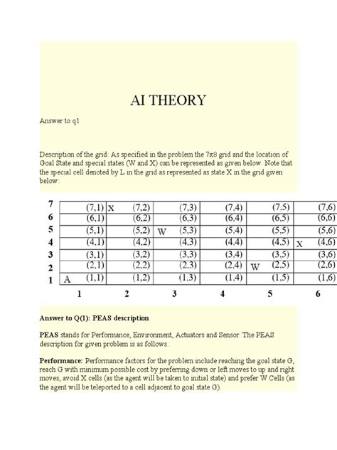 Ai Theory Answer To Q 1 Peas Description Peas Stands For Performance Environment