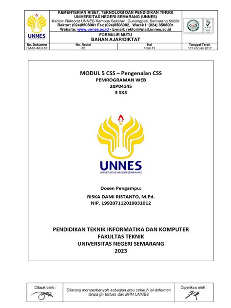 Modul 5 Css Pengenalan Css Pdf