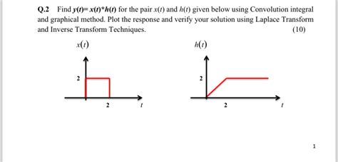 solved q 2 ﻿find y t x t h t ﻿for the pair x t ﻿and