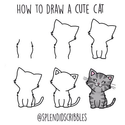 Cat Drawing Easy Step By Step Tereways