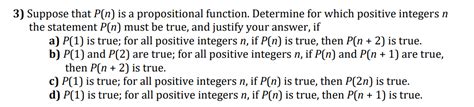 solved 3 suppose that p n is a propositional function